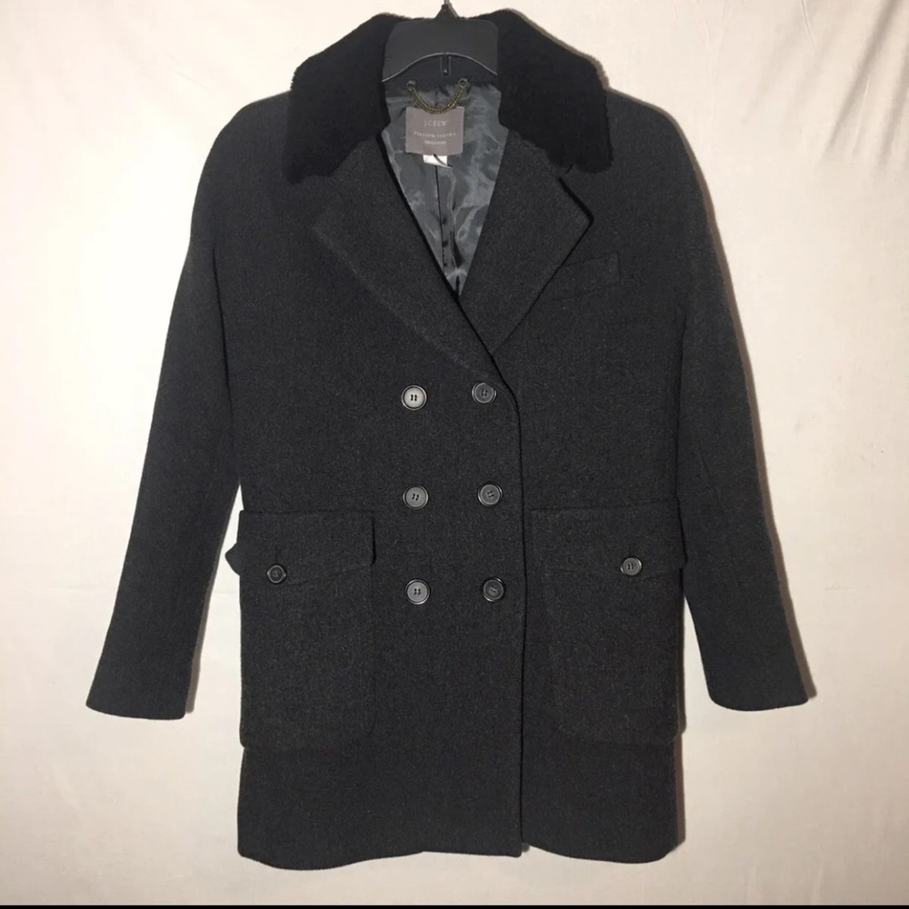 J Crew Stadium Cloth Nello Gori Cinema Coat Sz 6 - Gem